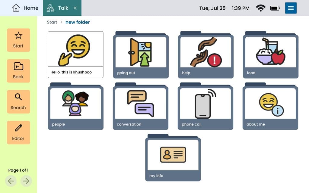 MiniTalk AAC Speech-Generating Device (SGD) | Lingraphica
